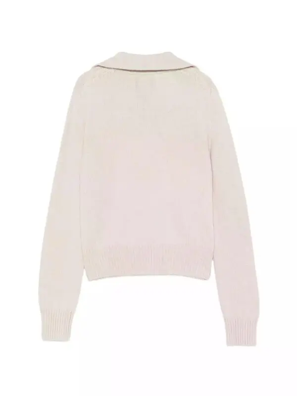 VANISE Button-detail Polo Sweater