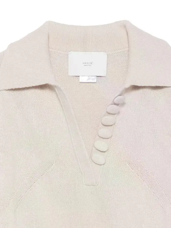 VANISE Button-detail Polo Sweater
