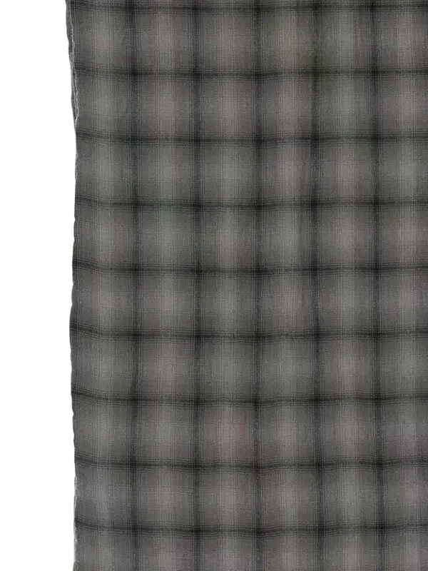 SONG FOR THE MUTE Check-pattern Scarf - Grey