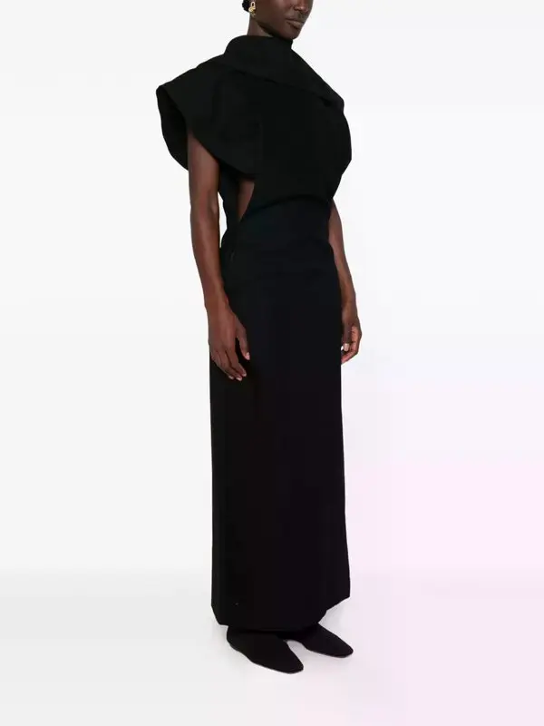 Issey Miyake Sculptural Asymmetric Midi Dress