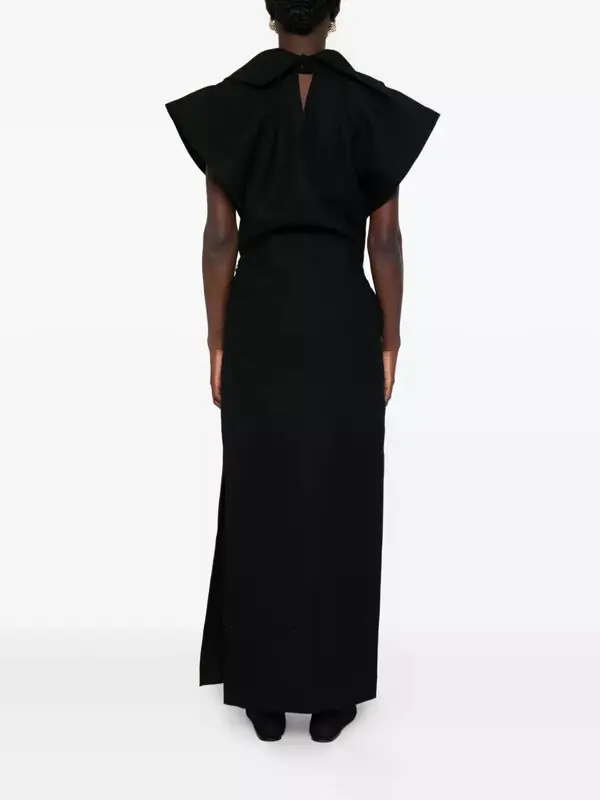 Issey Miyake Sculptural Asymmetric Midi Dress