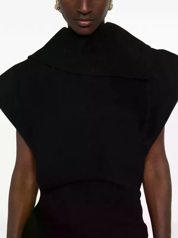 Issey Miyake Sculptural Asymmetric Midi Dress