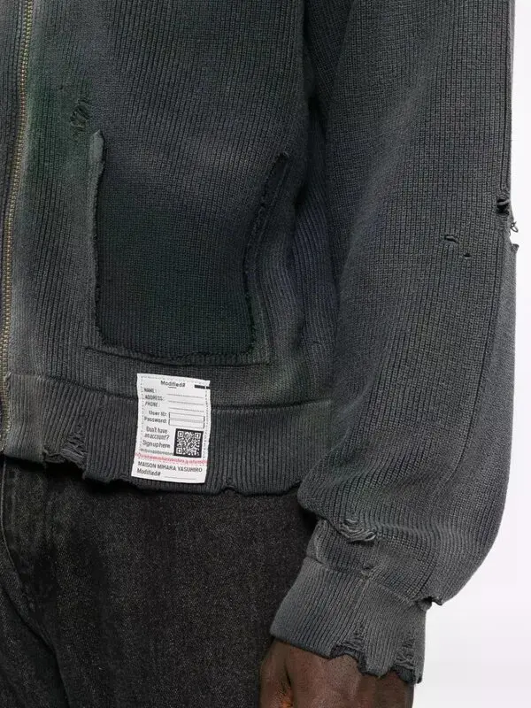 Mihara Yasuhiro Sun-faded Distressed Cardigan