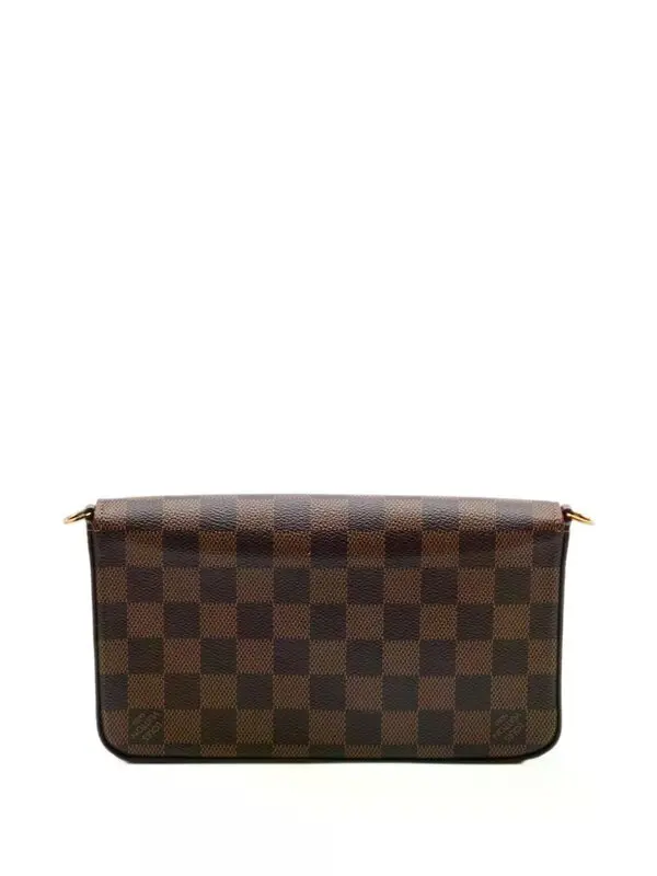 LOUIS VUITTON Felicie Damier Ebene Clutch Bag - Brown