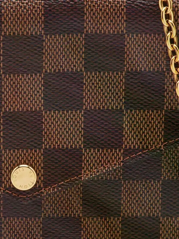 LOUIS VUITTON Felicie Damier Ebene Clutch Bag