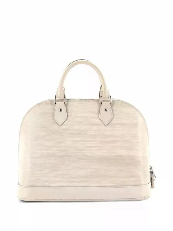 LOUIS VUITTON Alma Handbag Epi Leather Pm Satchel - White