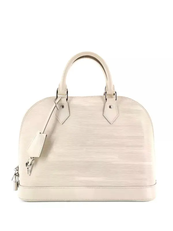 LOUIS VUITTON Alma Handbag Epi Leather Pm Satchel - White