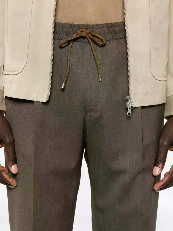 BRIGLIA 1949 Wimbledons Drawstring-waist Pleated Trousers