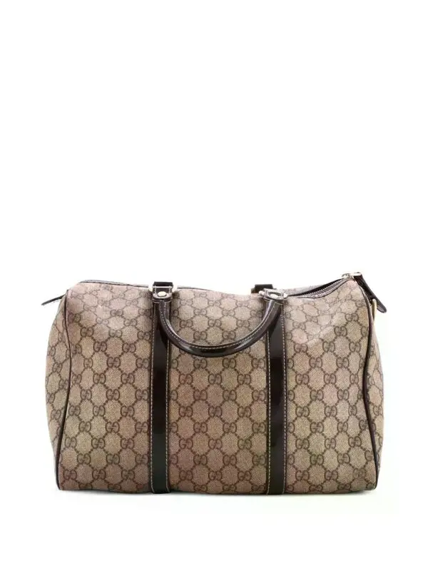 Gucci Joy Boston Bag Gg Coated Canvas Medium Satchel - Brown