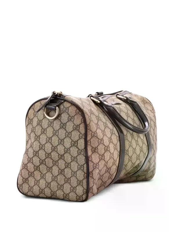 Gucci Joy Boston Bag Gg Coated Canvas Medium Satchel - Brown
