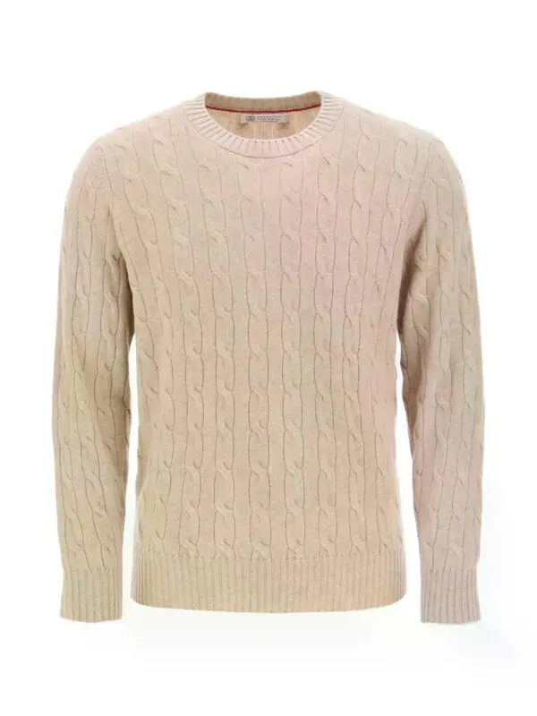 Brunello Cucinelli Cable-knit Cashmere Sweater - Brown