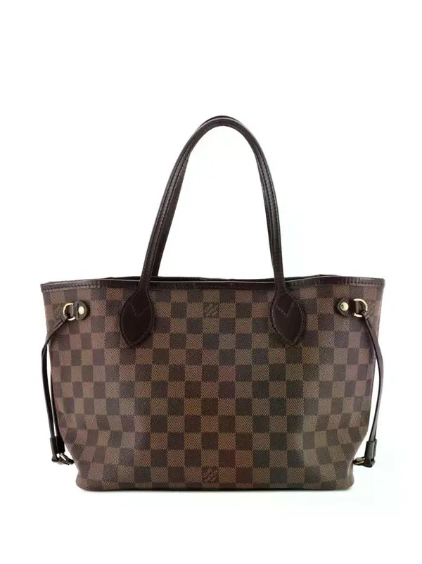 LOUIS VUITTON Neverfull Damier Pm Tote Bag - Brown
