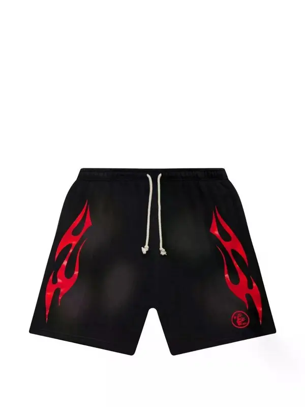 HELLSTAR Flame-print Drawstring Shorts