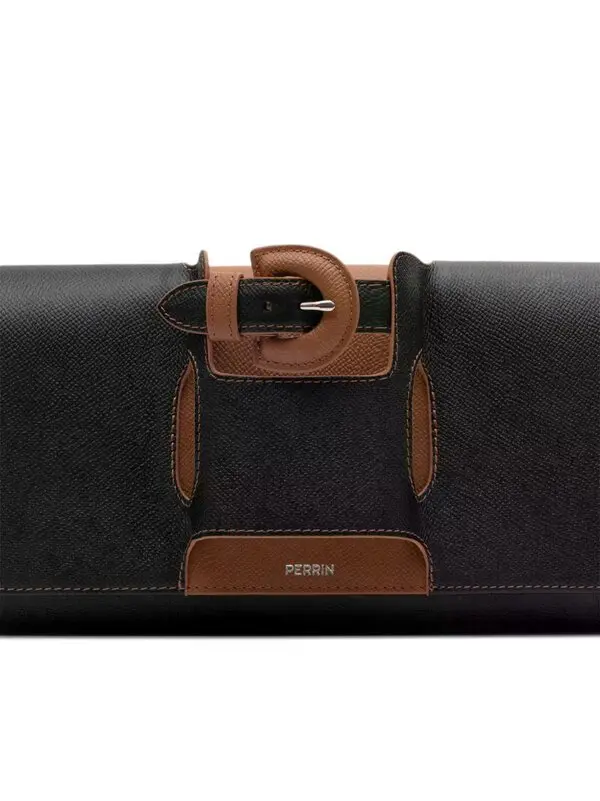 Perrin La Parisienne Buckled Leather Clutch Bag