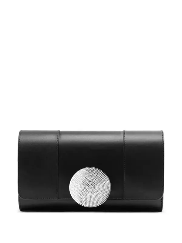 Perrin Le Disque Strass Leather Clutch Bag