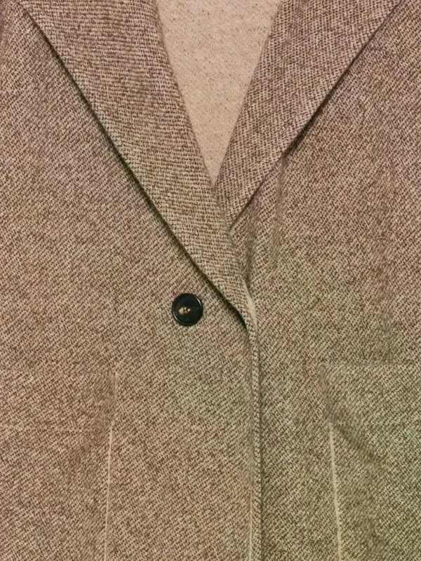 D.exterior Marl-knit Notched-lapels Coat
