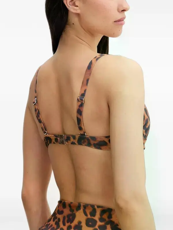 Chantelle Leopard-print Bikini Top