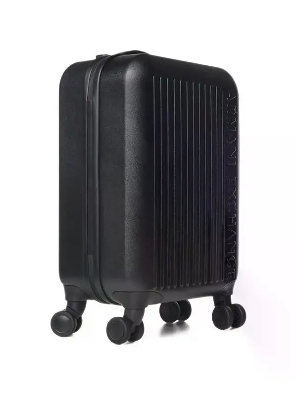 Armani Exchange Logo-embossed Ridged Suitcase