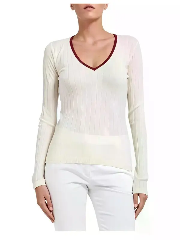 Brunello Cucinelli Ribbed-knit V-neck Sweater