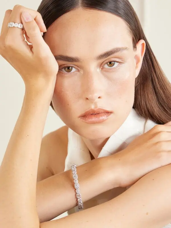 DAVID MORRIS Eternity 18-karat White Diamond Ring
