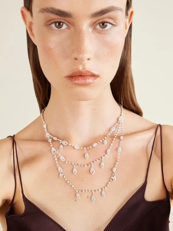 DAVID MORRIS Le Jardin 18-karat White Diamond Necklace