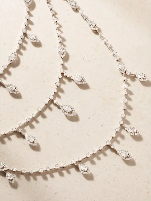 DAVID MORRIS Le Jardin 18-karat White Diamond Necklace