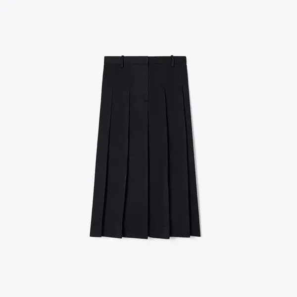 Tory Burch Tailored Twill Pleated Skirt