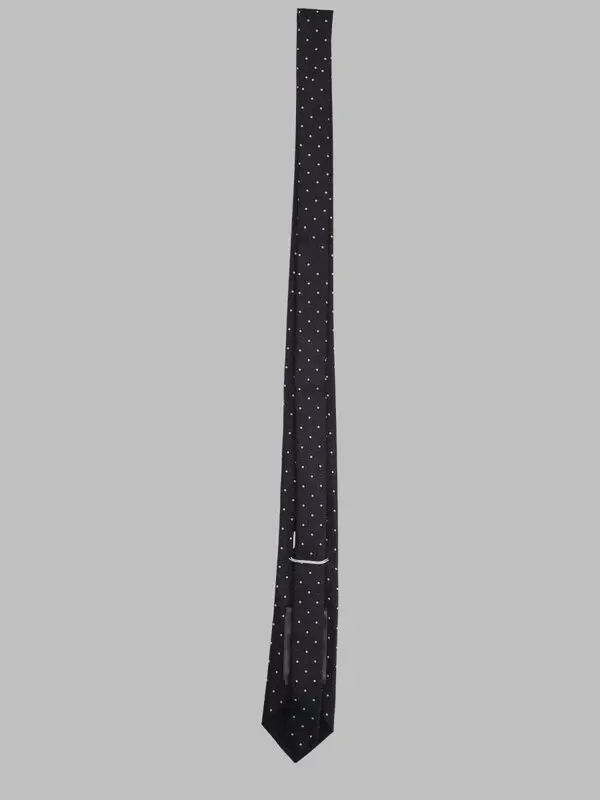 Saint Laurent Cravatta In Jacquard Di Seta - Blue