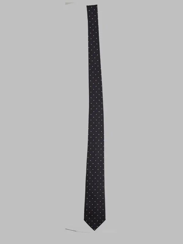 Saint Laurent Cravatta In Jacquard Di Seta - Blue