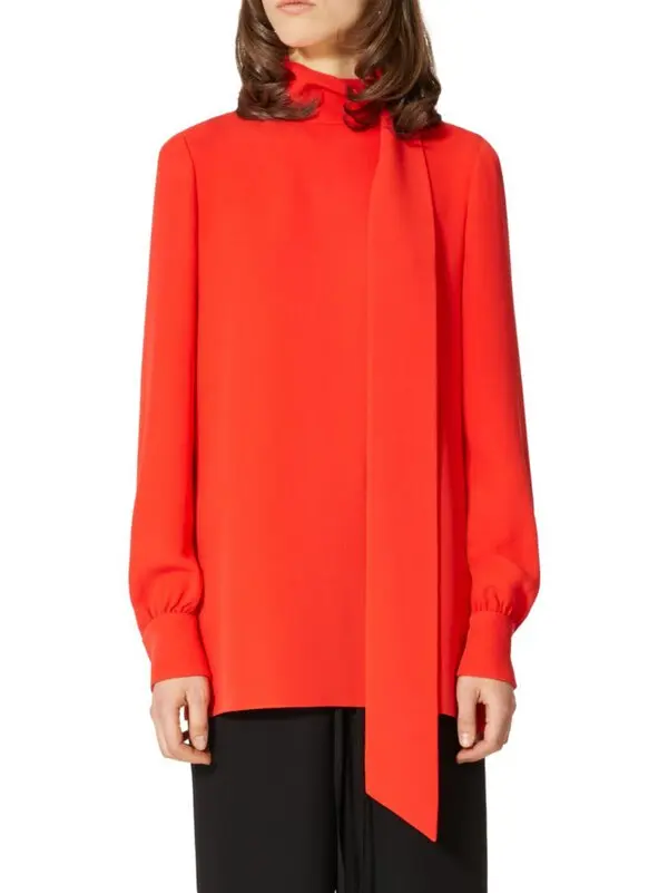 Valentino Garavani Neck-tie Silk Blouse