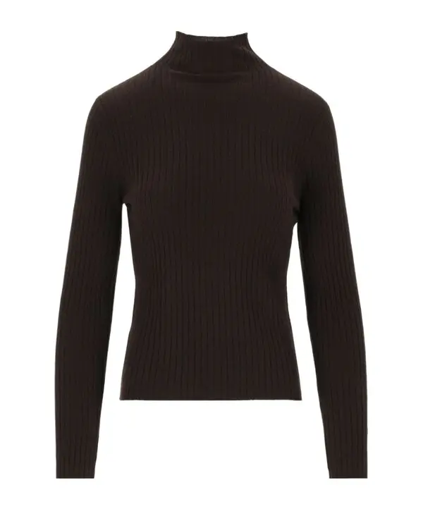 Arch4 Ariana Ribbed Mock Neck Knitted Sweater