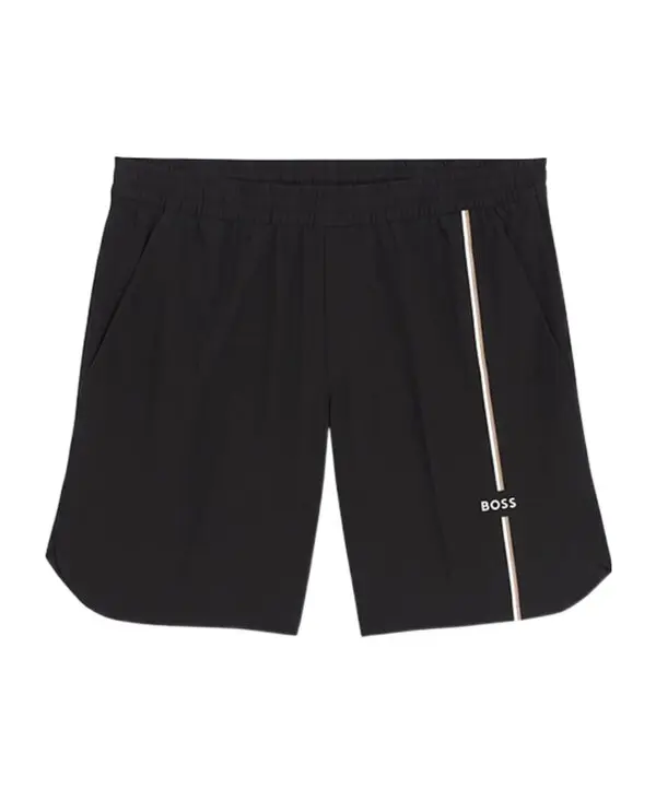 Hugo Boss Logo-print Side-stripe Shorts