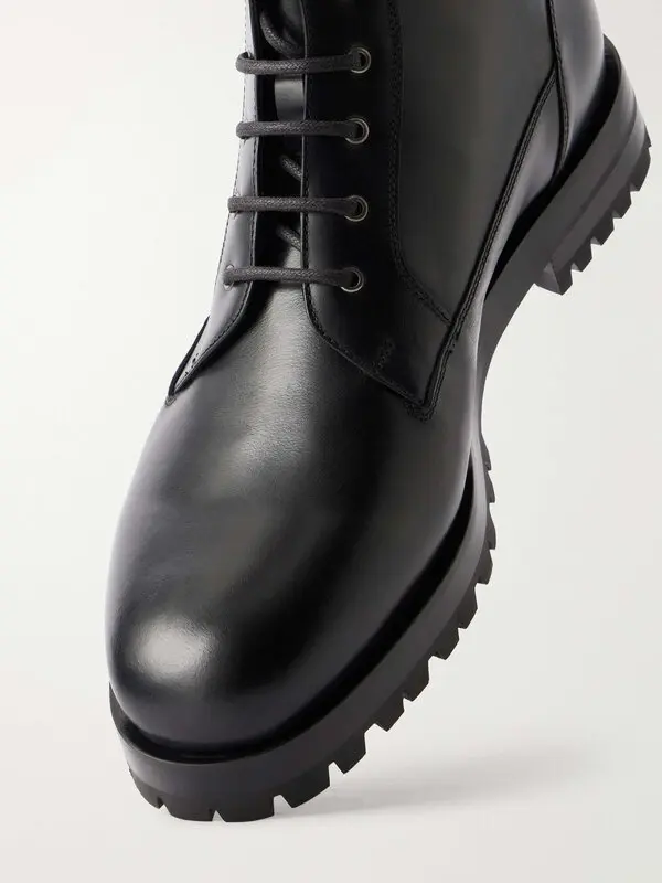 Manolo Blahnik Ambleside Manny Leather Lace-up Boots