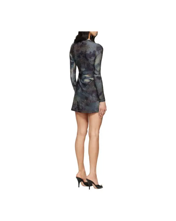 DIESEL® D-uplo Printed Embellished Mini Dress