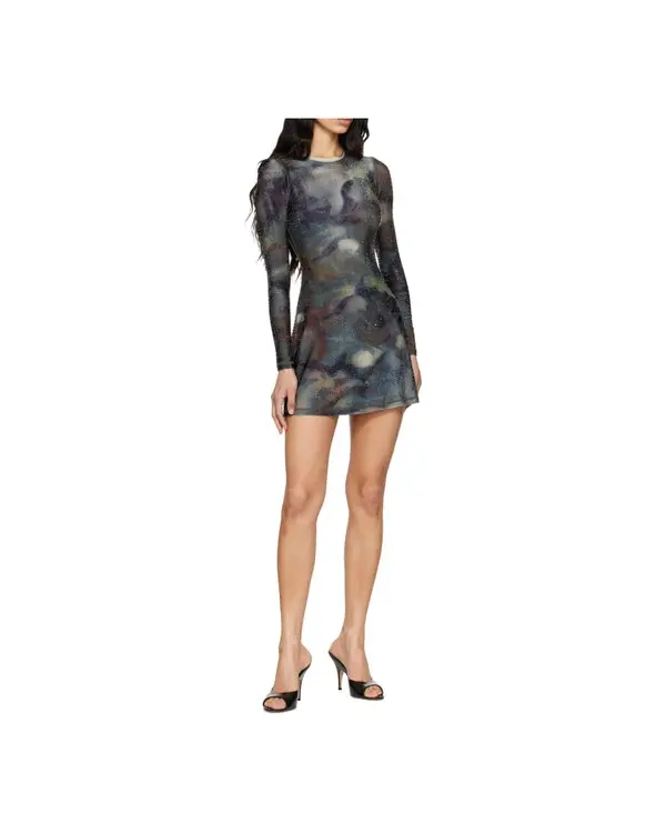 DIESEL® D-uplo Printed Embellished Mini Dress