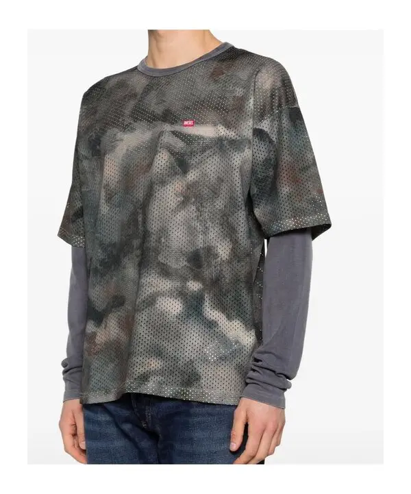 DIESEL® Perforated Long-sleeve T-shirt
