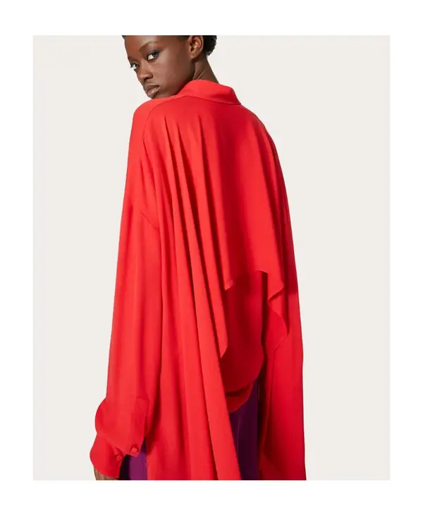 Valentino Garavani High-low Back Long-sleeved Shirt