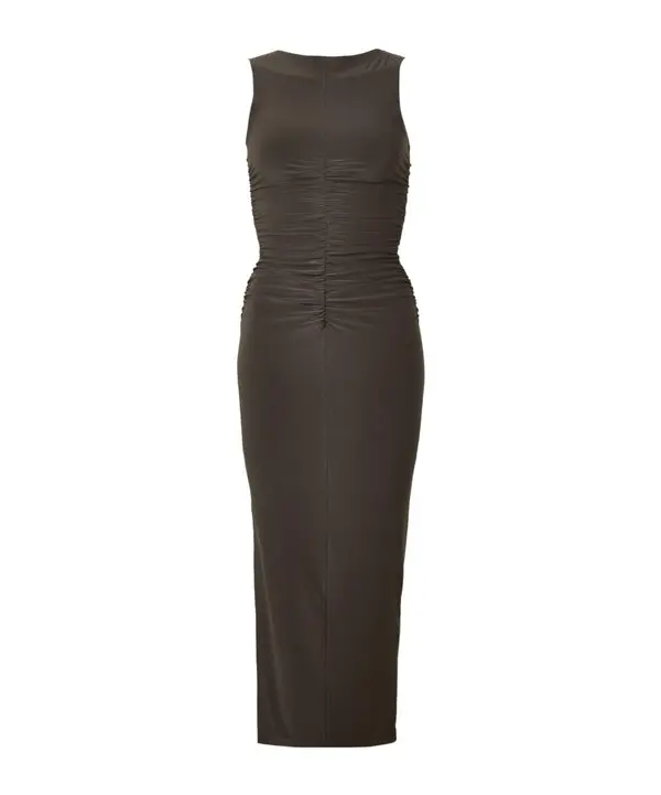 Norma Kamali Pleated Detail Dress