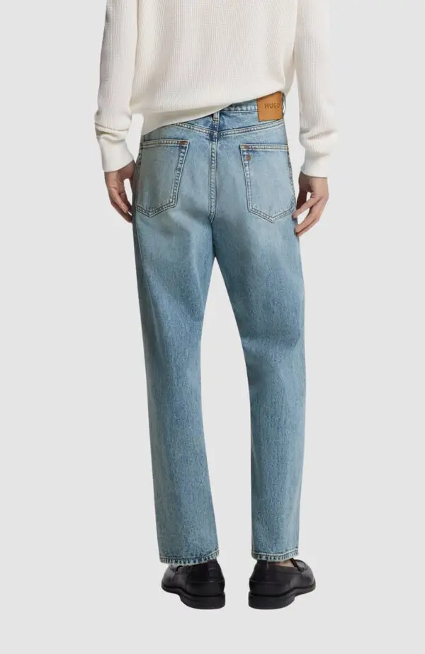 Hugo Boss Hugo Logo Patch Straight Leg Jeans