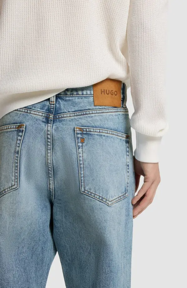 Hugo Boss Hugo Logo Patch Straight Leg Jeans