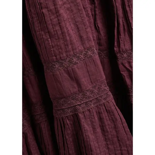 LoveShackFancy Pleated Detail Dress