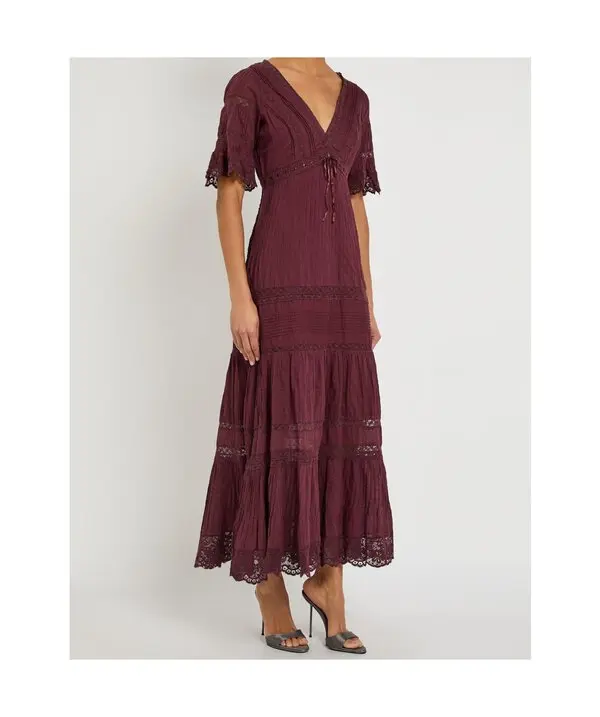 LoveShackFancy Pleated Detail Dress