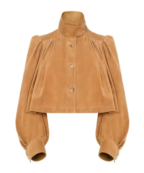 Chloé Pleated Leather Jacket