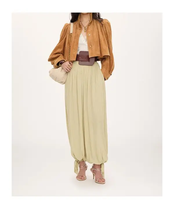 Chloé Pleated Leather Jacket