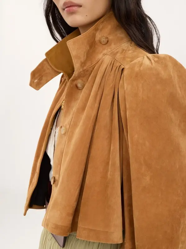 Chloé Pleated Leather Jacket