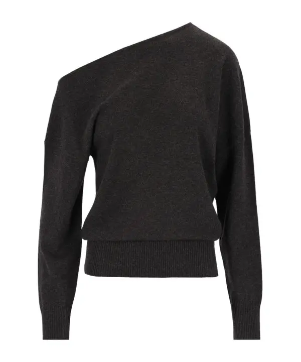 Arch4 Wiki Asymmetric One-shoulder Sweater - Black