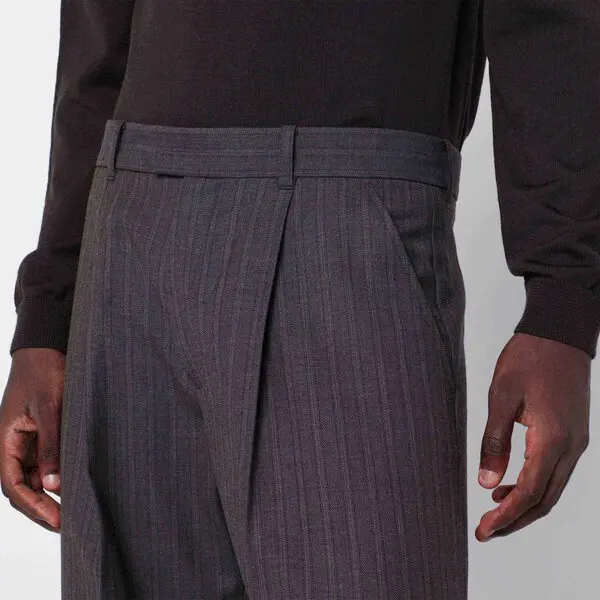 Our Legacy Wool-cotton Striped Casual Trousers