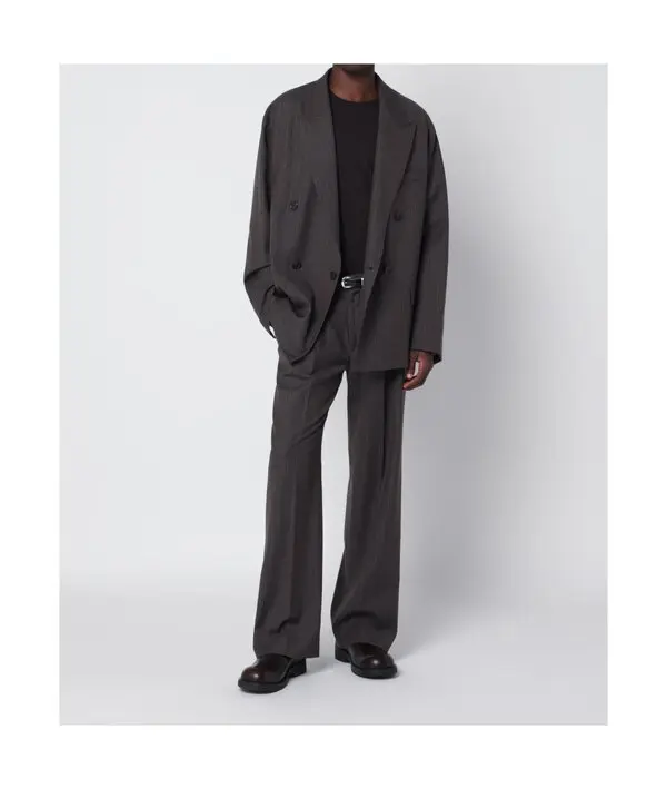Our Legacy Wool-cotton Striped Casual Trousers
