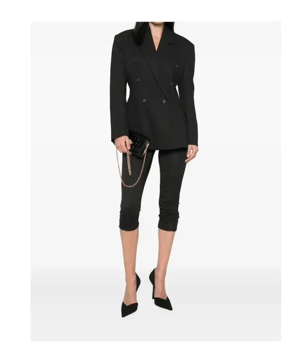 THE FRANKIE SHOP Pinstriped Double-breasted Blazer