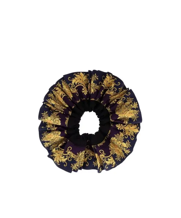Versace Printed Poplin Scrunchie - Black
